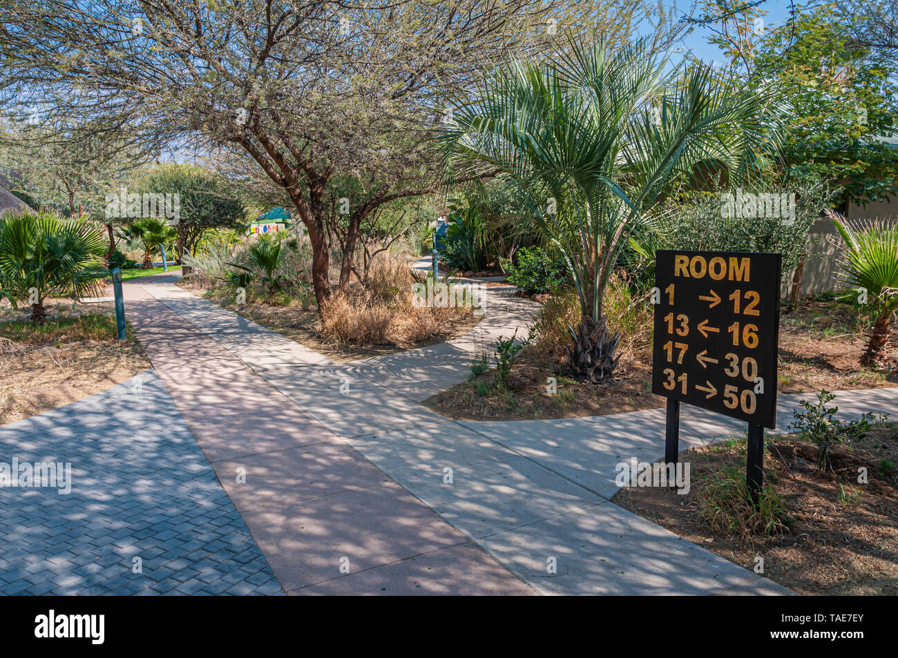 Signboard at Erindi Private Game Reserve Stock Photo - Alamy