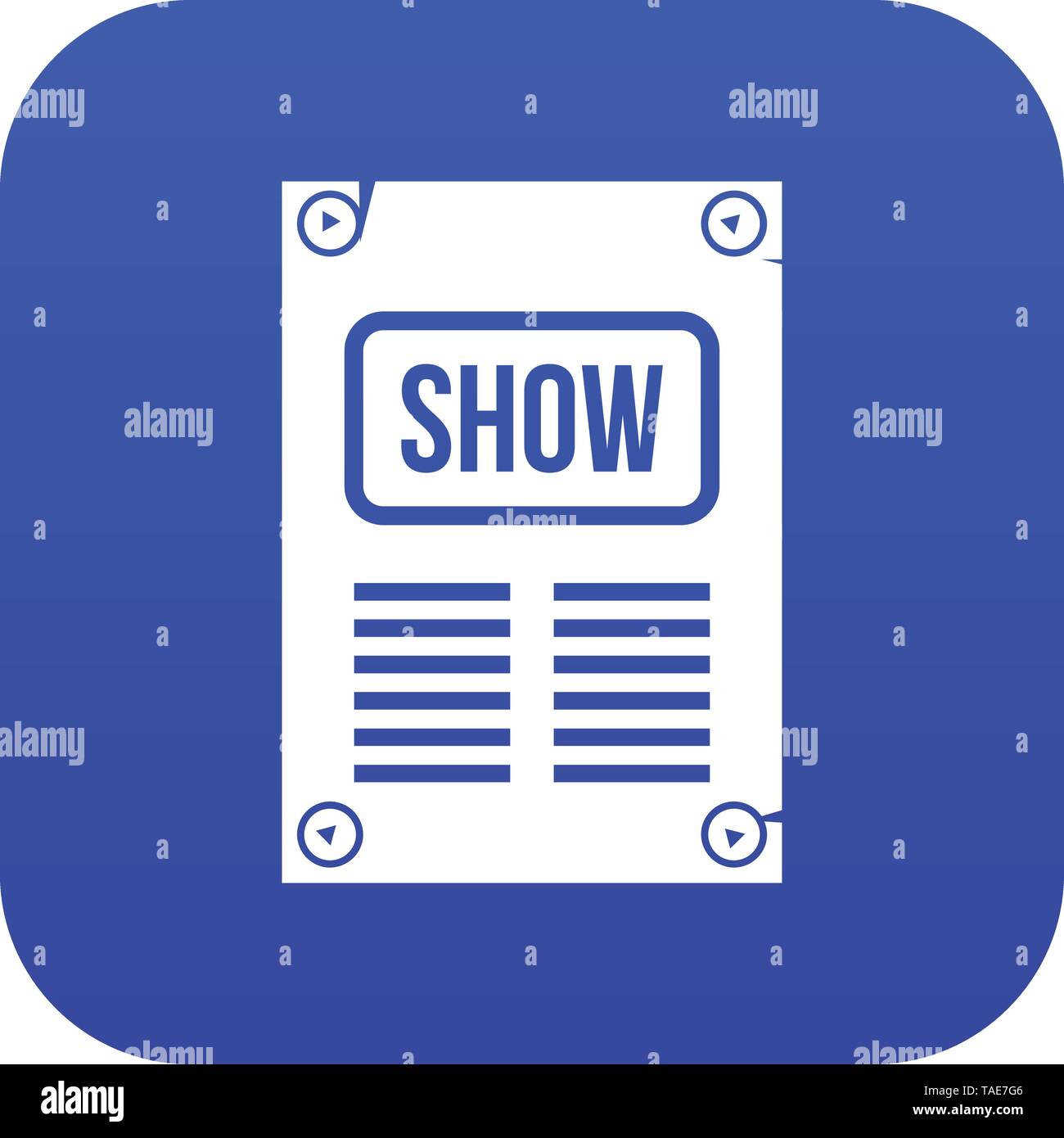 Poster icon digital blue Stock Vector Image & Art - Alamy