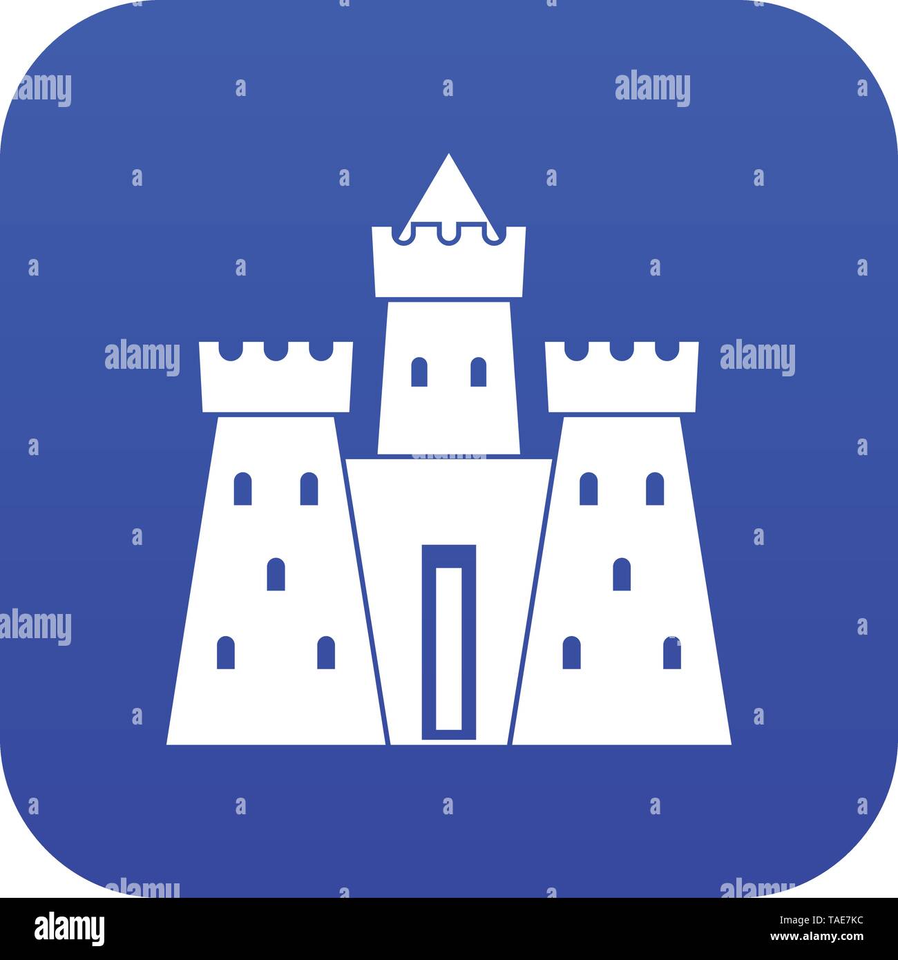 Ancient castle palace icon digital blue Stock Vector Image & Art - Alamy