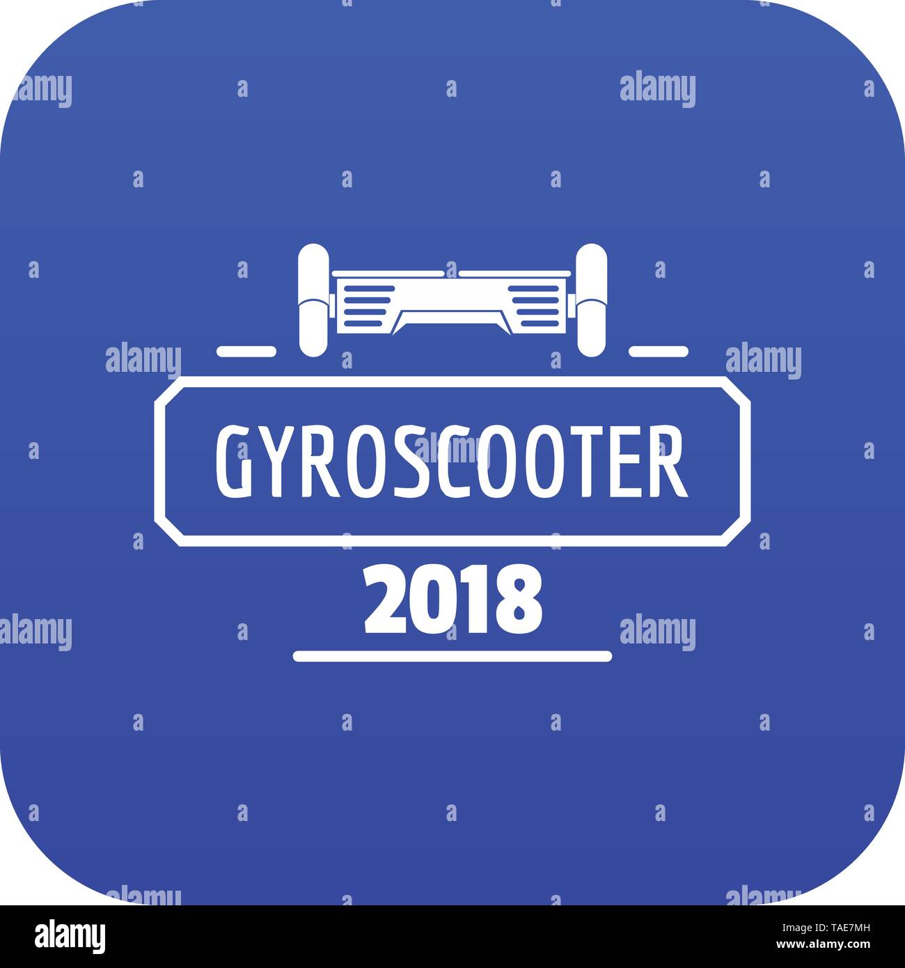 Travel gyro scooter icon blue vector Stock Vector Image & Art - Alamy