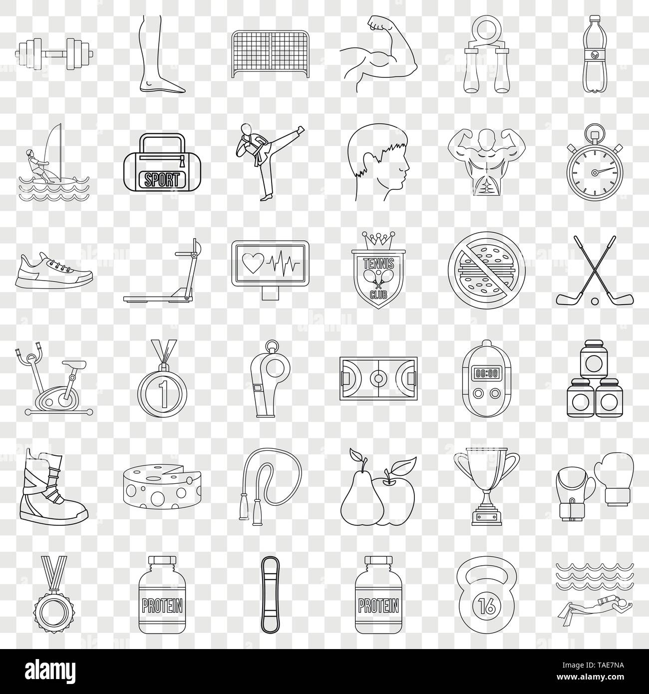 Bicycle different sport equipment Stock Vector Images - Alamy