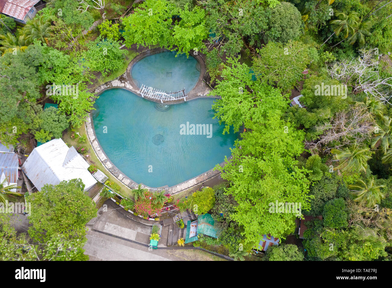 Soda Swimming Pool. Swimming pool in tropical forest on Camigin Island ...