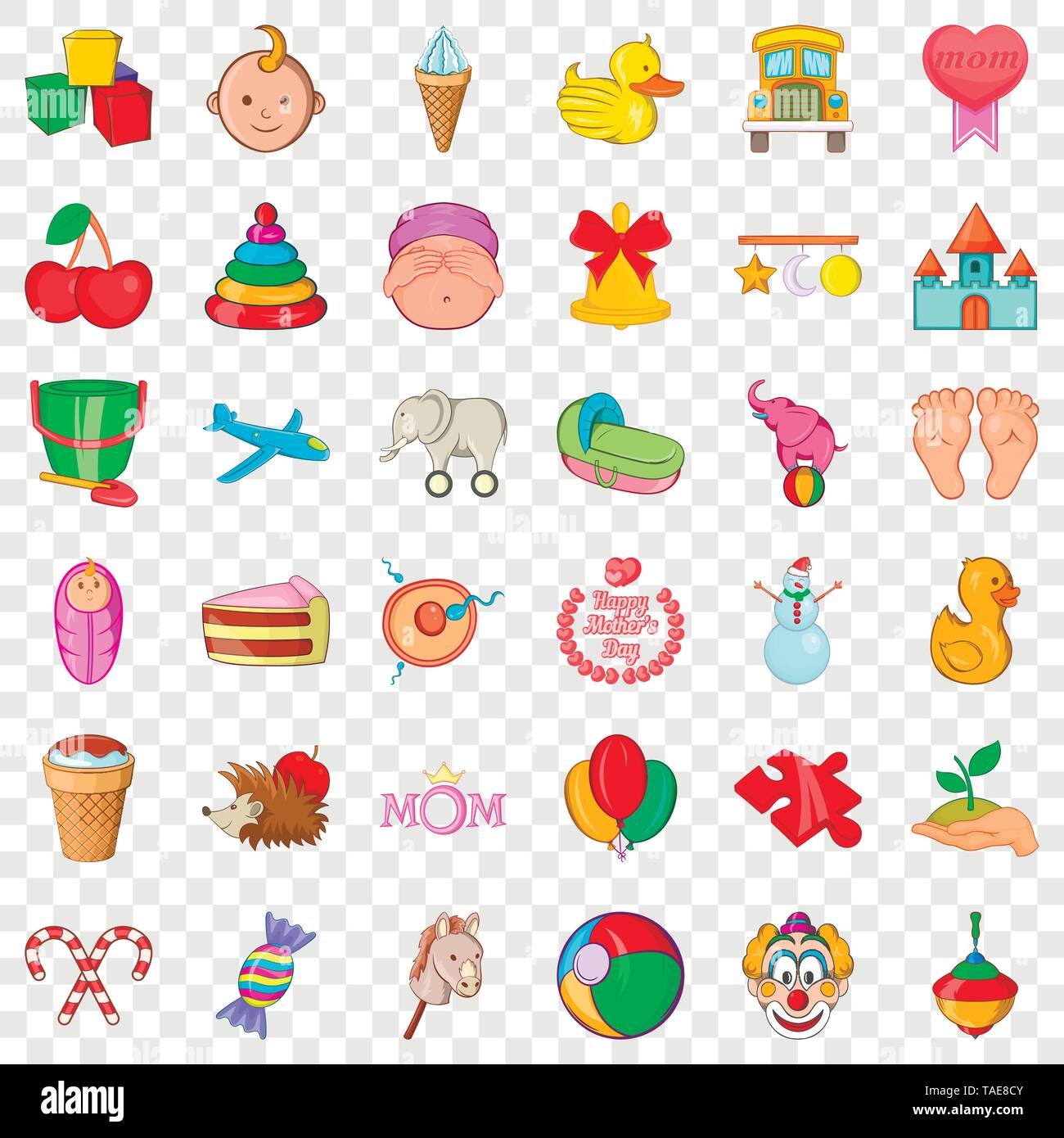Children thing icons set, cartoon style Stock Vector Image & Art - Alamy