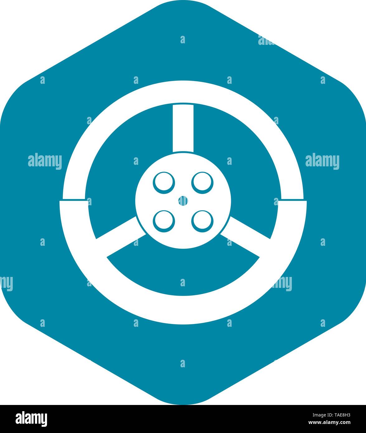 Steering wheel icon, simple style Stock Vector Image & Art - Alamy