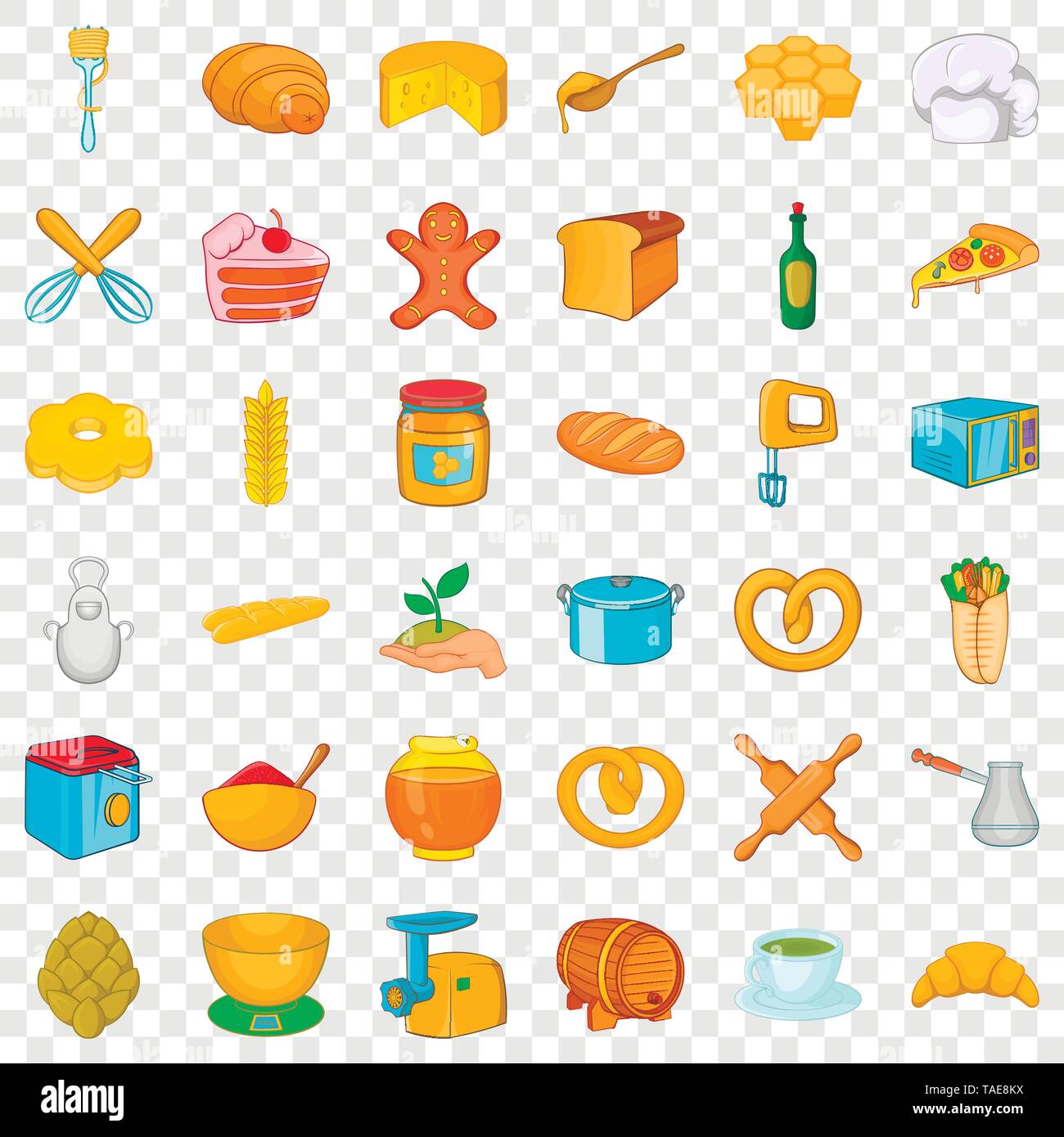 Kitchen icons set, cartoon style Stock Vector Image & Art - Alamy