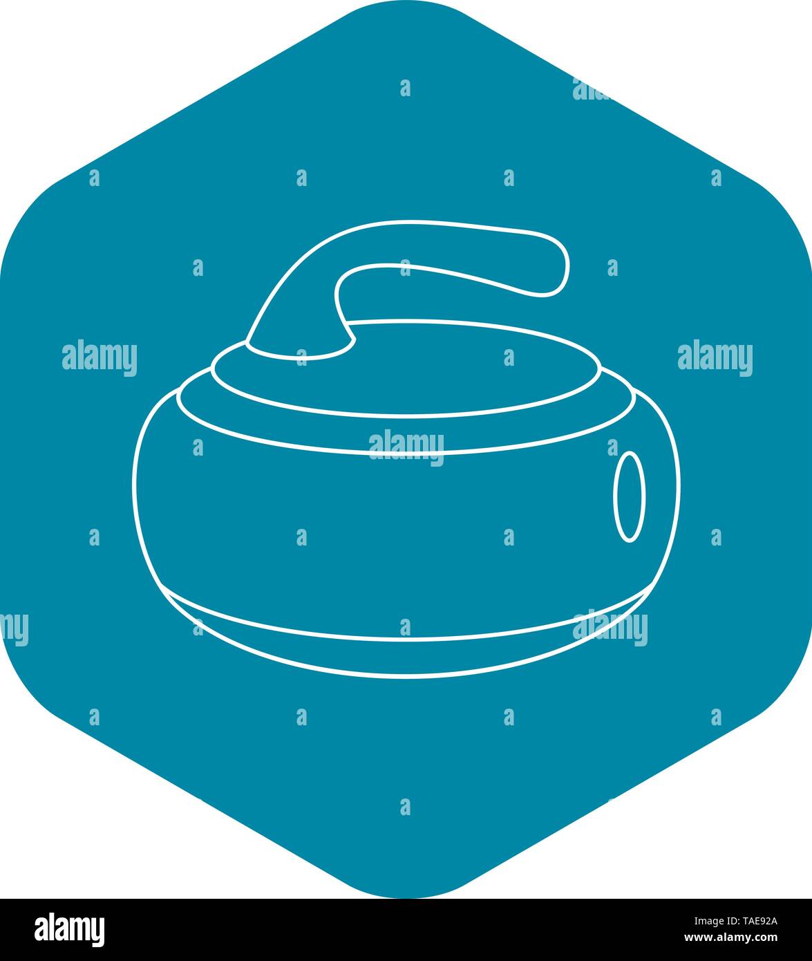 Stone for curling icon, outline style Stock Vector Image & Art - Alamy