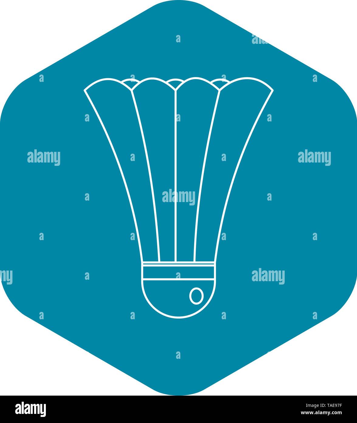 Shuttlecock icon, outline style Stock Vector Image & Art - Alamy