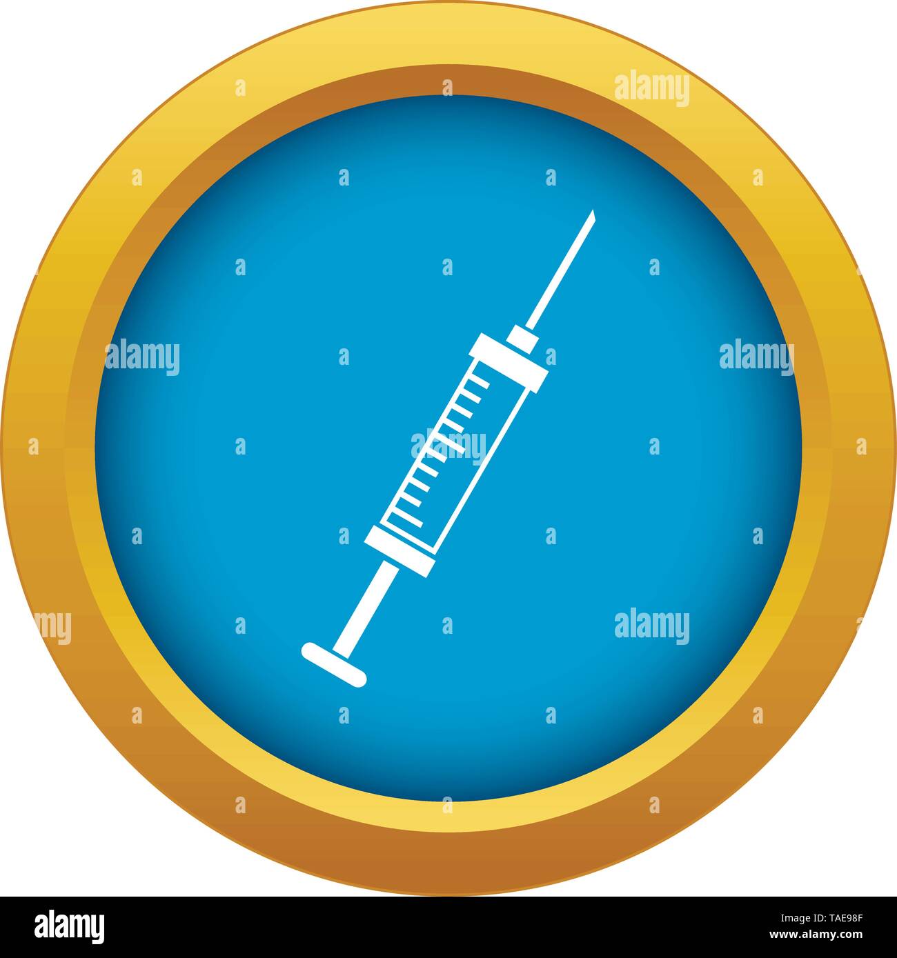 Syringe icon blue vector isolated Stock Vector Image & Art - Alamy