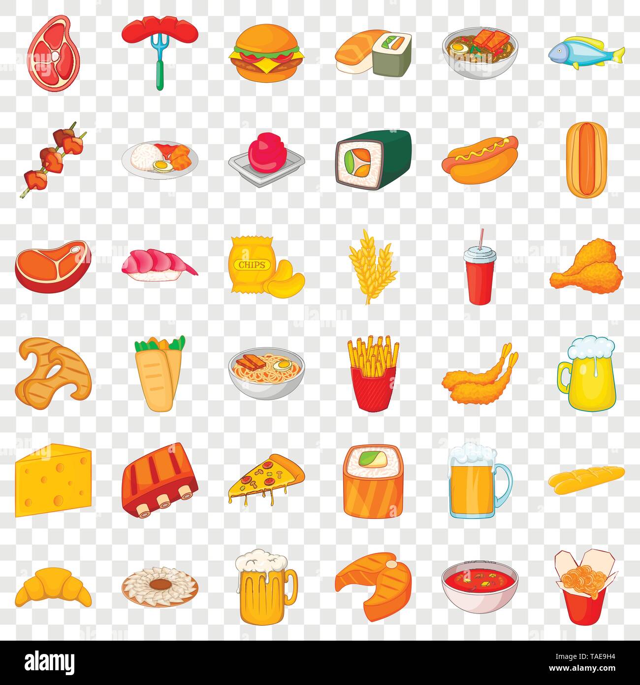 Holiday icons set, cartoon style Stock Vector Image & Art - Alamy