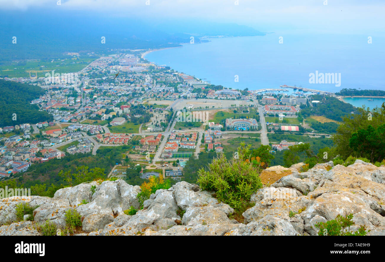 Mountain view to Kemer on a cloudy day Stock Photo - Alamy