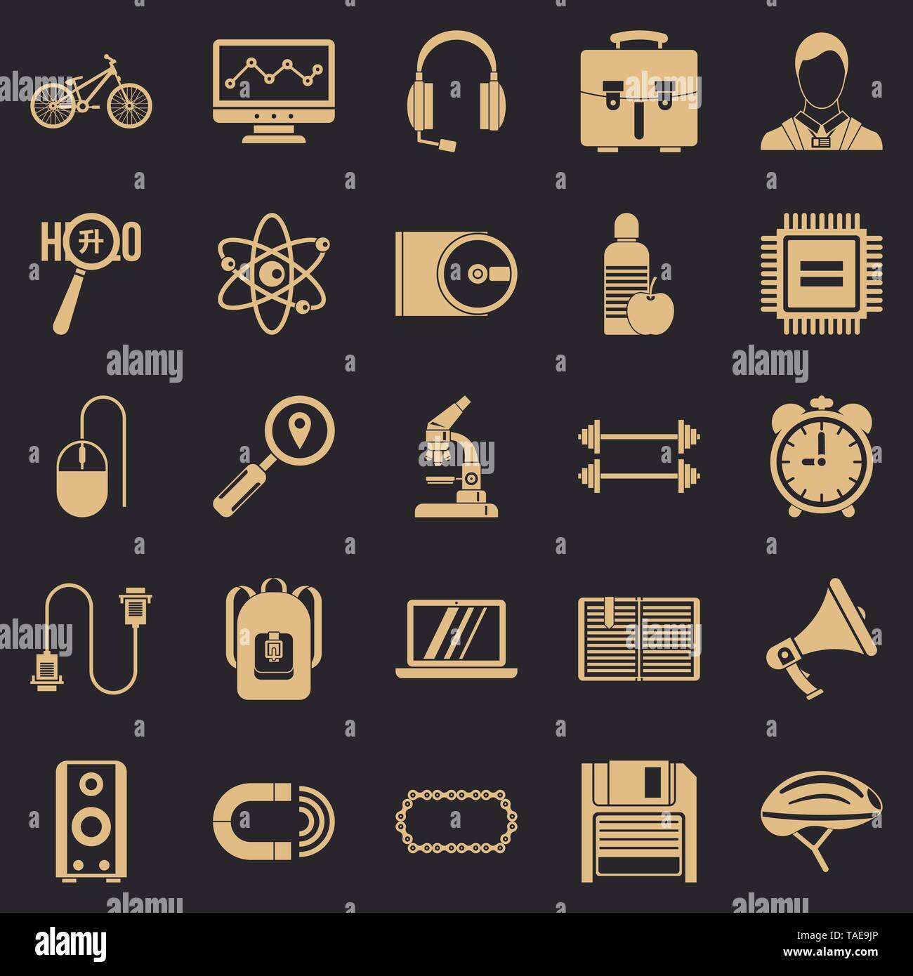 Load icons set, simple style Stock Vector Image & Art - Alamy