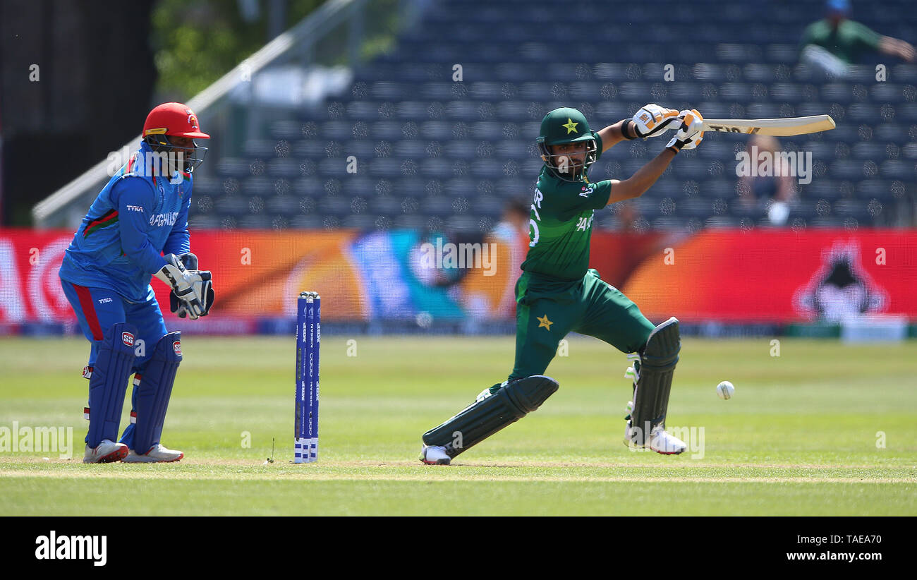Pakistan's Babar Azam (right) and Afghanistan's Mohammad Shahzad during ...