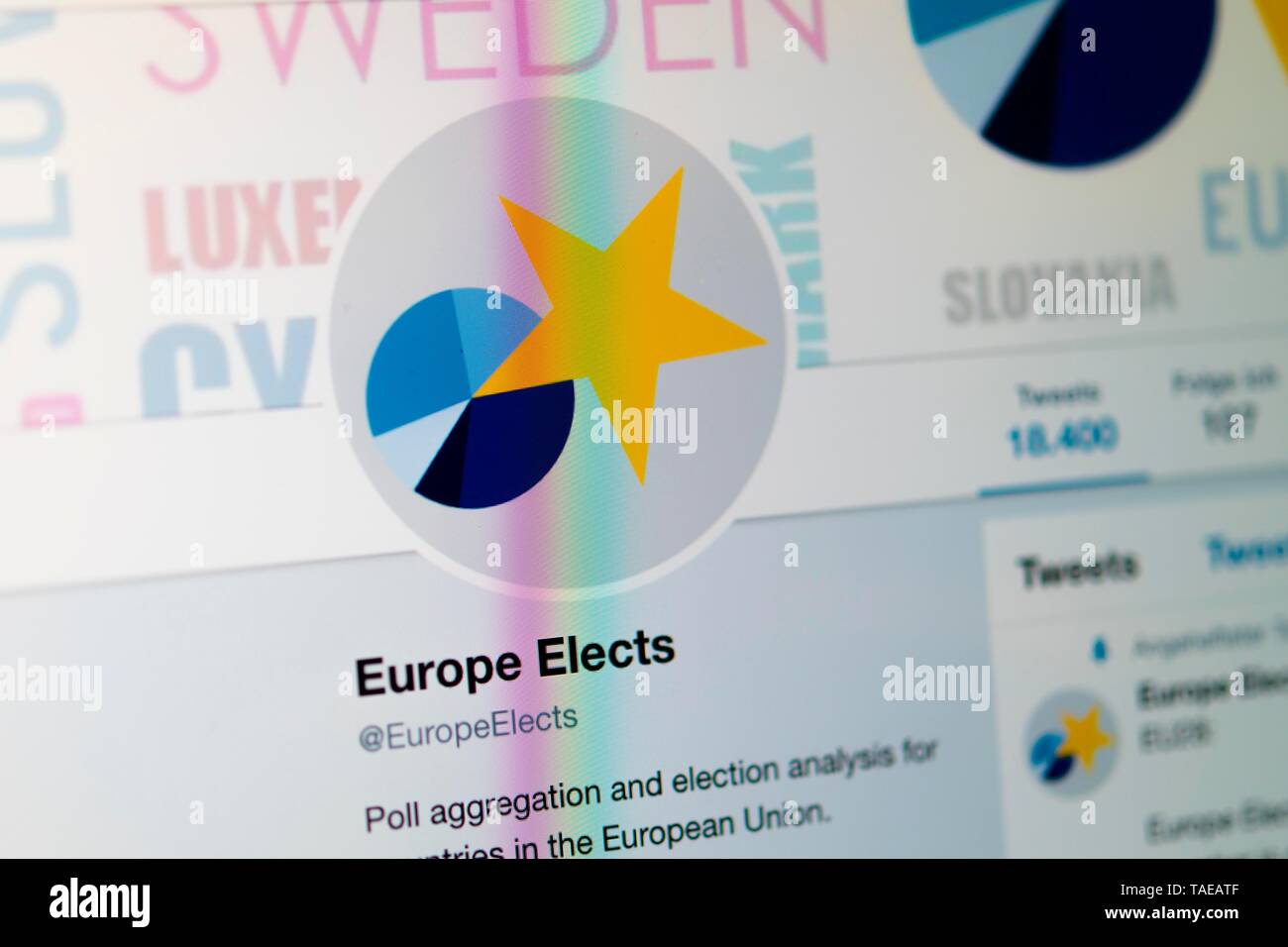 Europe elects twitter page hi-res stock photography and images - Alamy