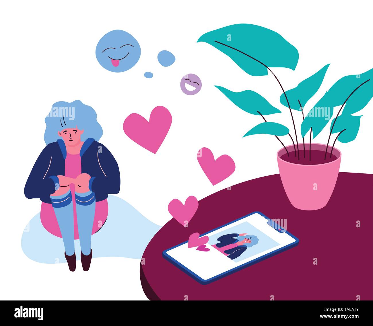 Loneliness design hi-res stock photography and images - Alamy