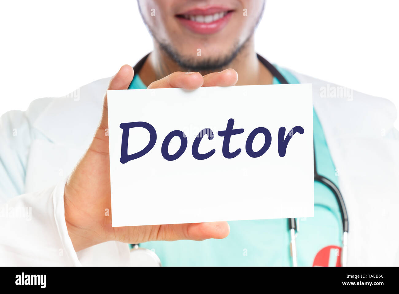 Doctor medicine disease ill illness healthy health with sign Stock ...