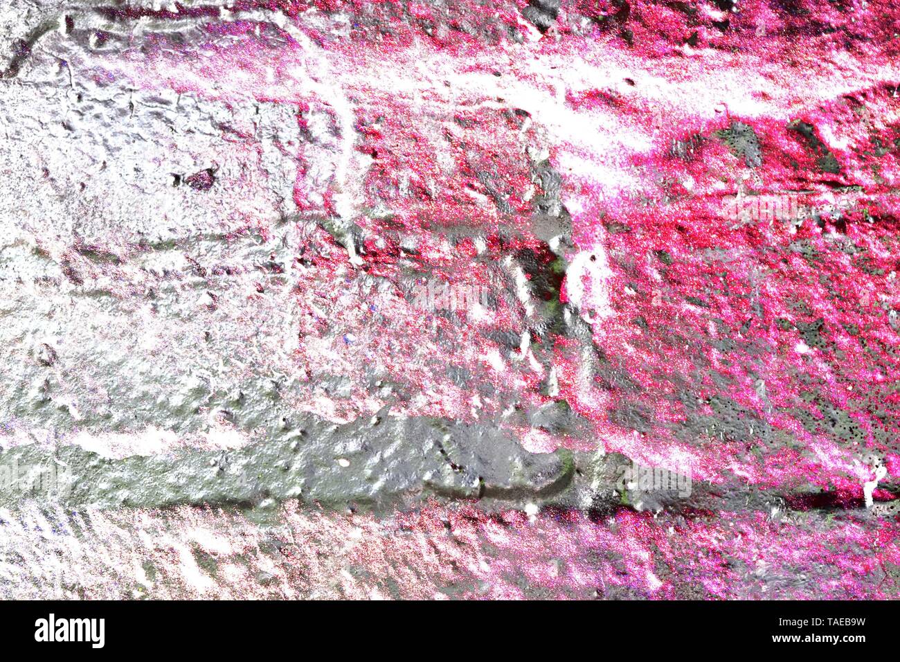 Detailed colorful painted concrete walls in a high resolution close up ...