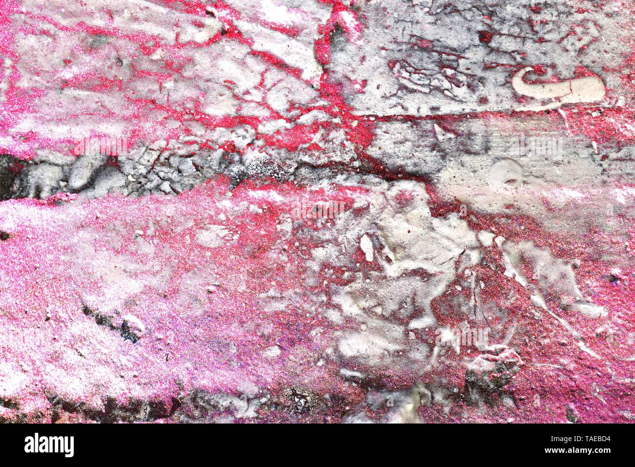 Detailed colorful painted concrete walls in a high resolution close up ...