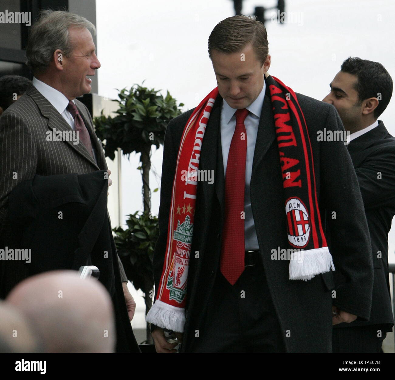 Liverpool ,Uk Ex Liverpool Owner Tom Hicks and his Sons visit Melwood ...