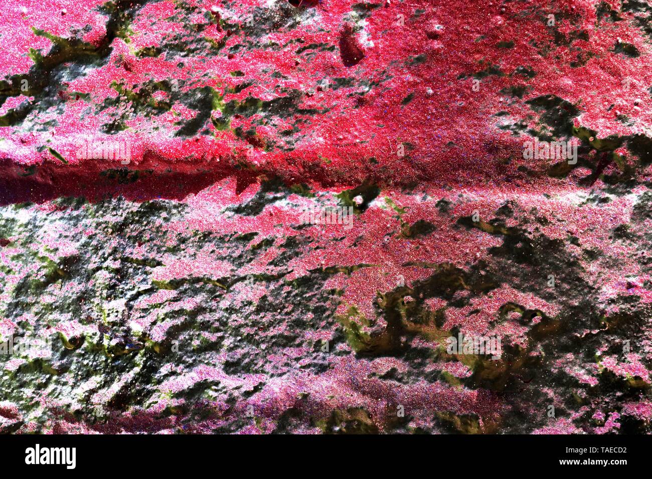 Detailed colorful painted concrete walls in a high resolution close up ...