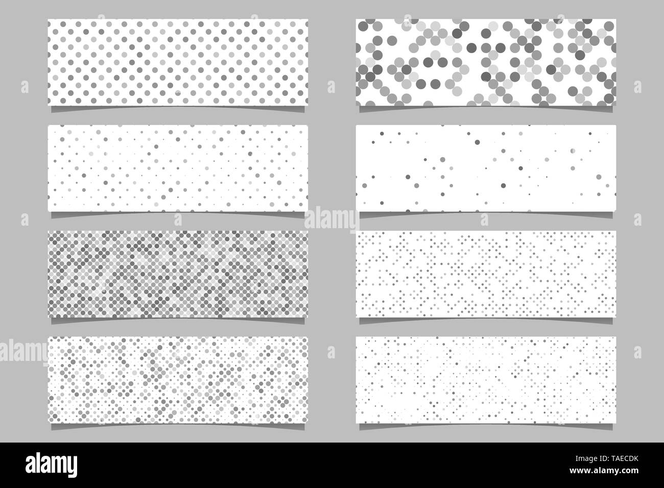 Circle pattern banner background set - modern vector templates Stock ...