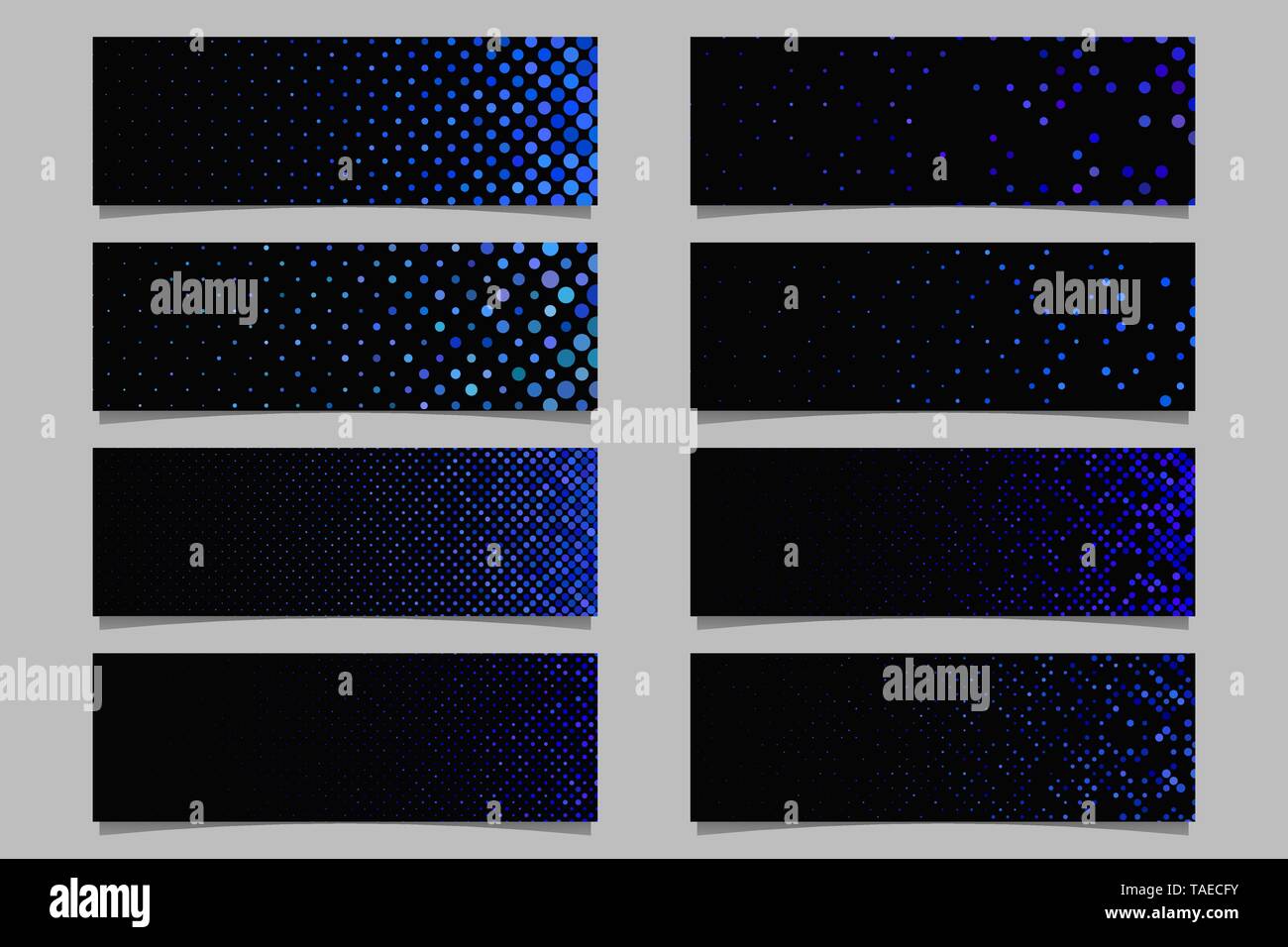 Modern abstract dot pattern banner background template set Stock Vector ...