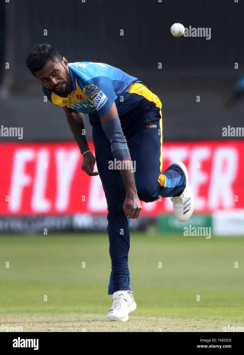 Sri Lanka's Isuru Udana during the ICC cricket World Cup Warm up match at The Cardiff Wales ...