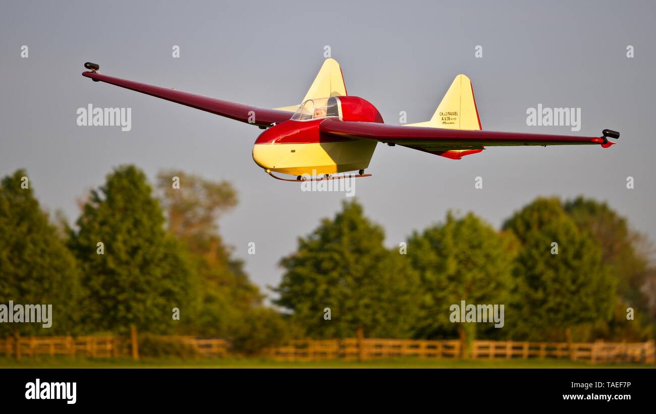 Fauvel AV.36 Glider at the Shuttleworth evening airshow on the 18th May ...