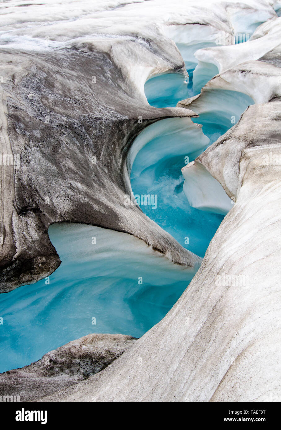 Glacial stream on a glacier of Svalbard Stock Photo - Alamy