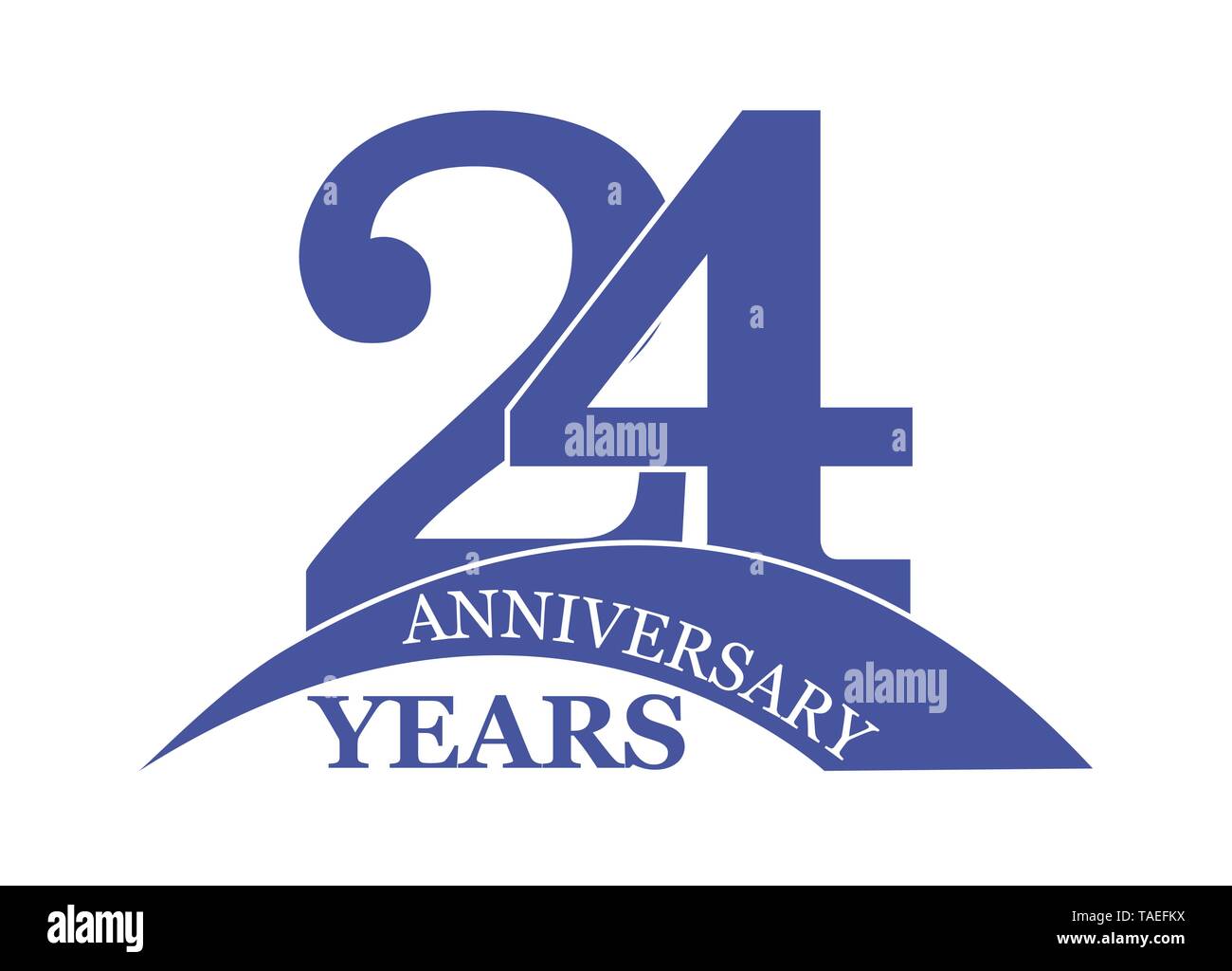 24 years anniversary, flat simple design, logo Stock Vector Image & Art ...