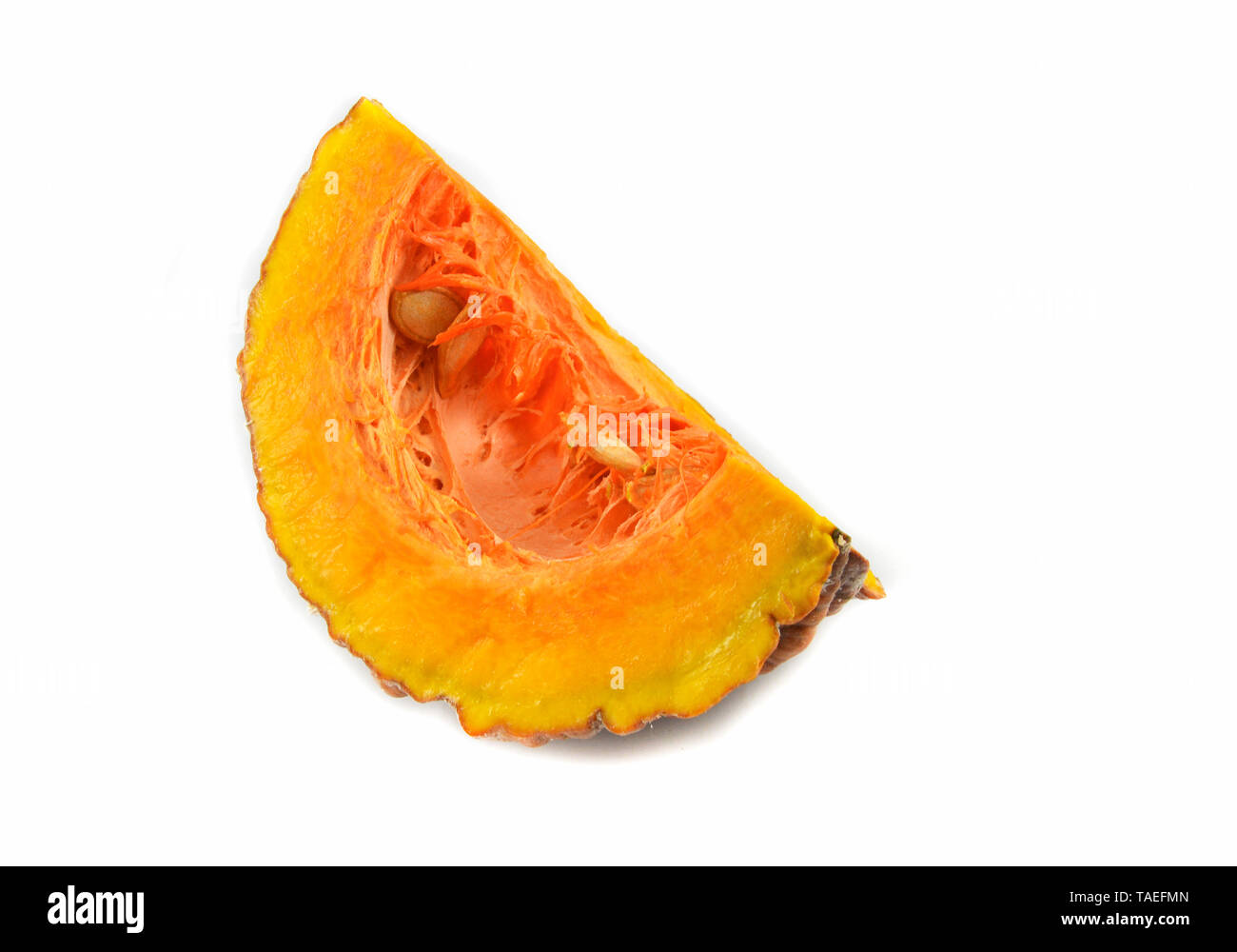 Fresh pumpkin slice isolated on white background for cook food Stock ...