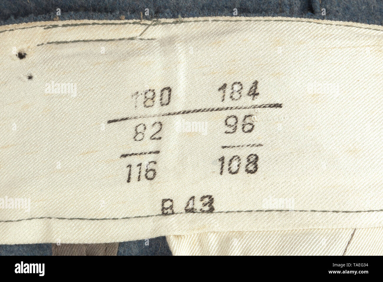 A pair of riding breeches M 43 for members of the Eastern units depot ...