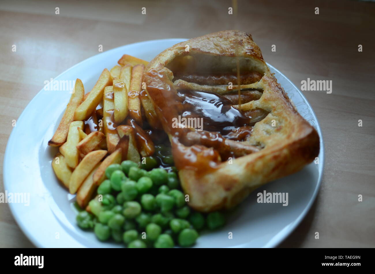 Sausages Chips And Peas High Resolution Stock Photography and Images ...