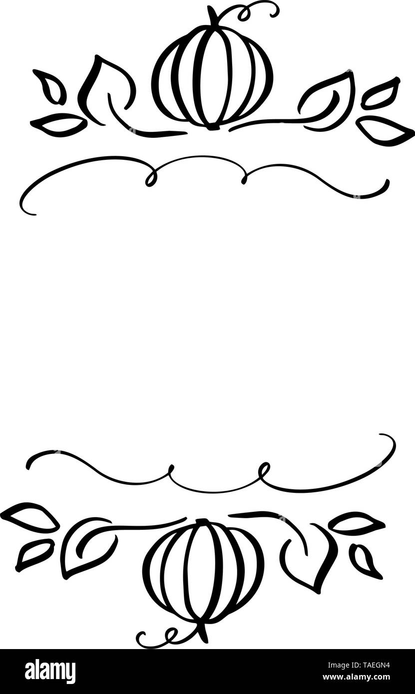 Fall Leaves Border Black And White