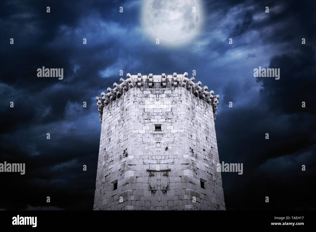 Castle fantasy forest night hi-res stock photography and images - Alamy