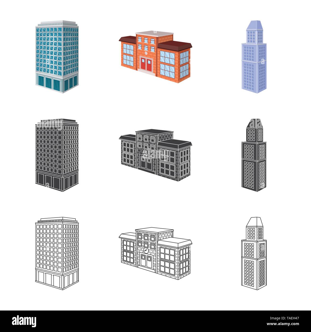 Vector design of construction and building symbol. Collection of ...
