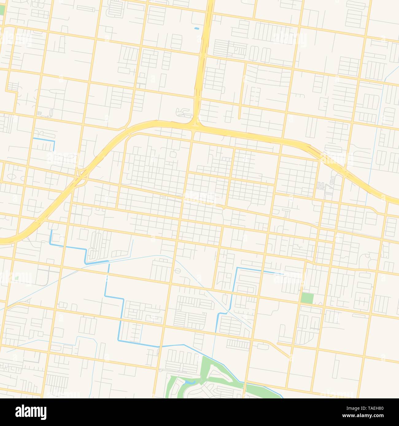 Empty vector map of Pharr, Texas, USA, printable road map created in ...