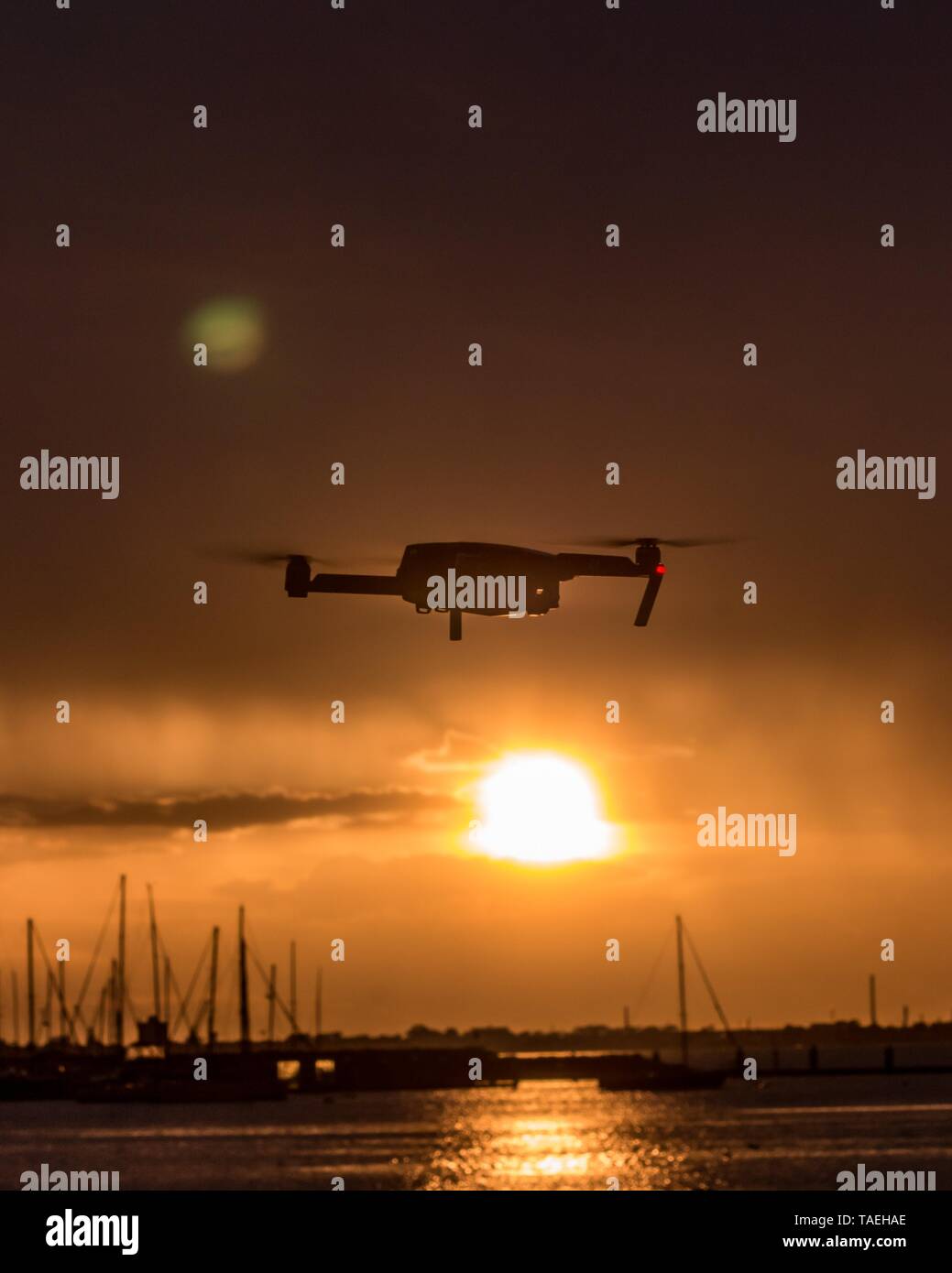 Aerial flight back in drone hi-res stock photography and images - Alamy