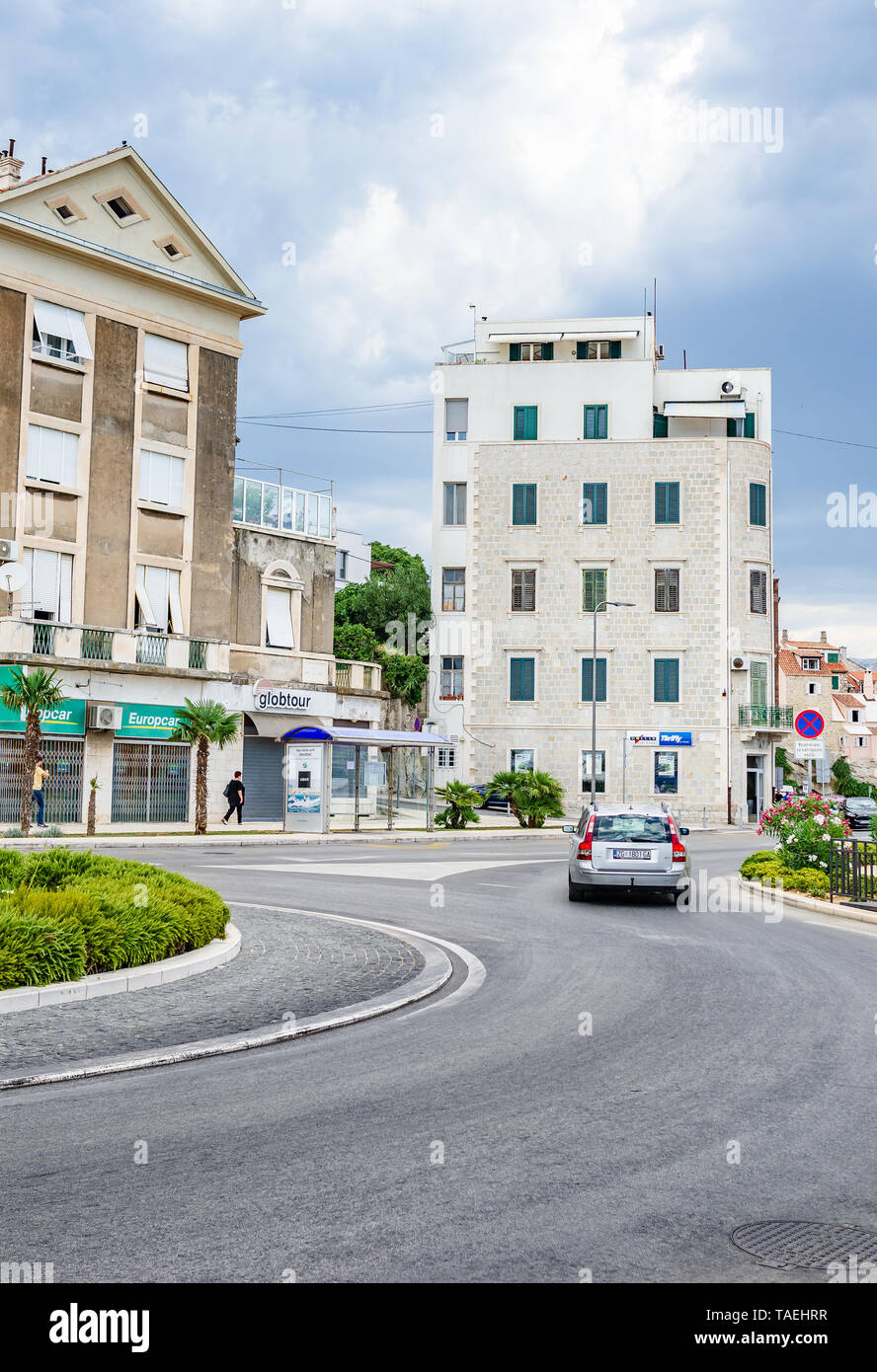 City streets and architecture in the summer, in Split, Croatia Stock ...