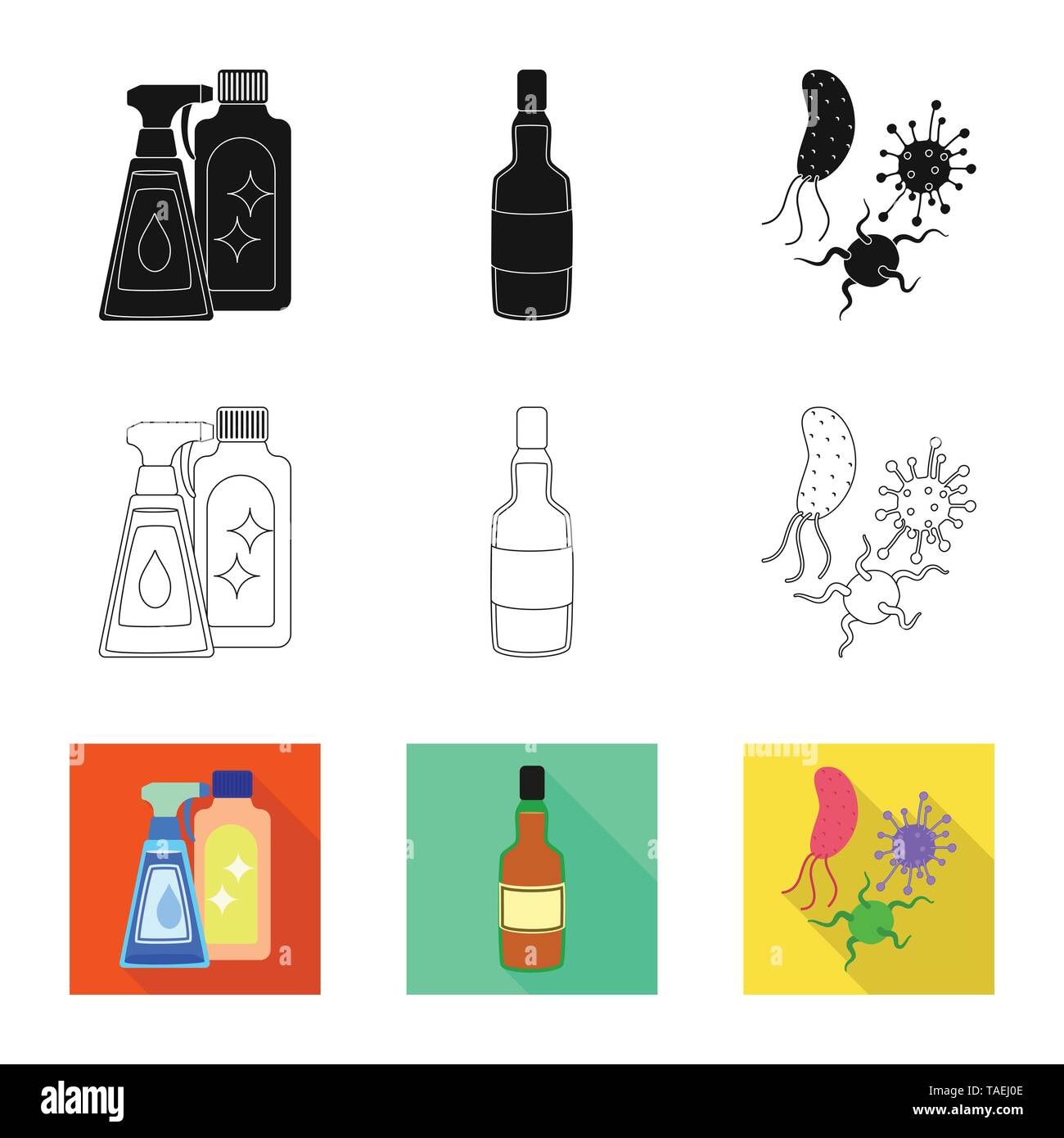 Vector illustration of medical and pain sign. Set of medical and ...