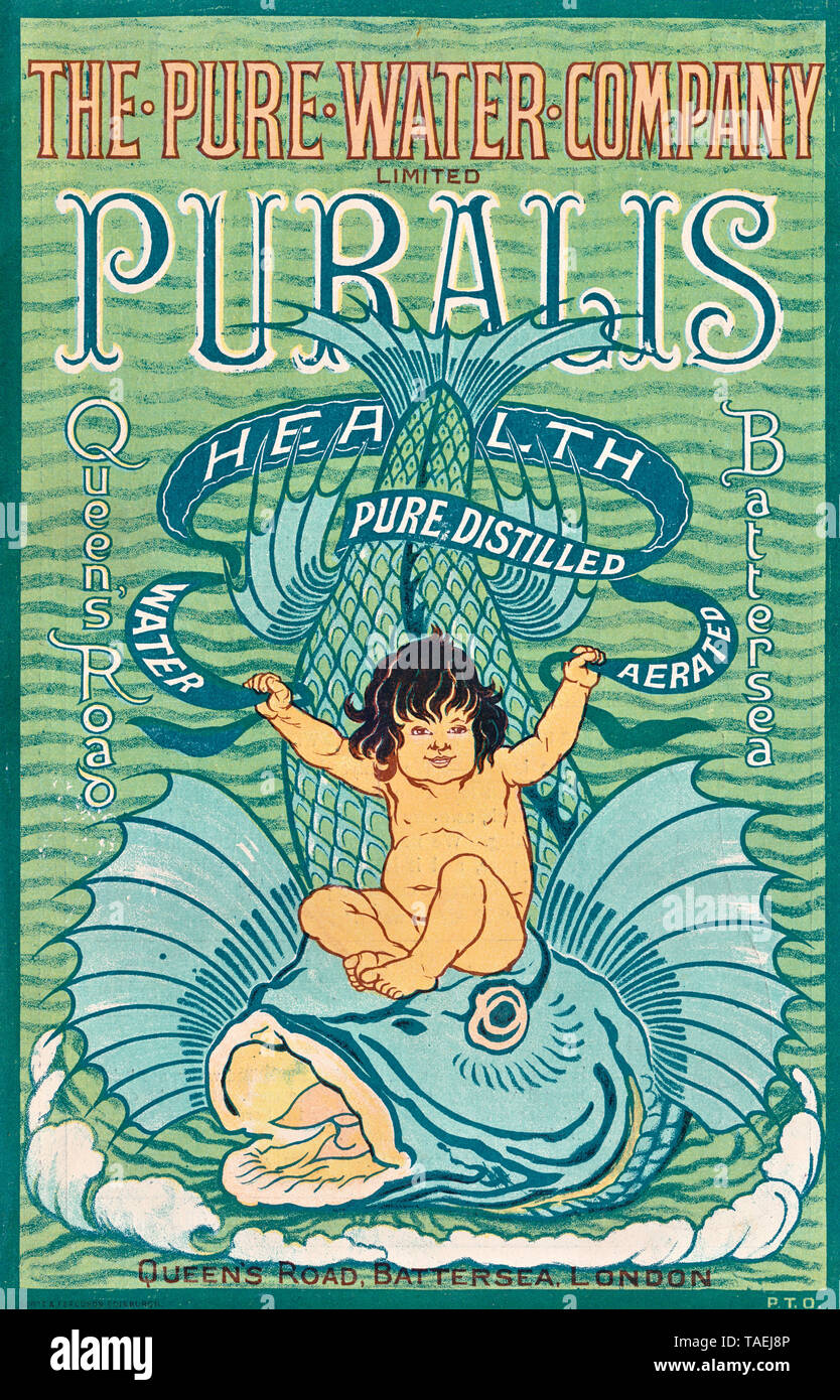 English advertising for "The Pure Water Company, Pluralis", Englische ...