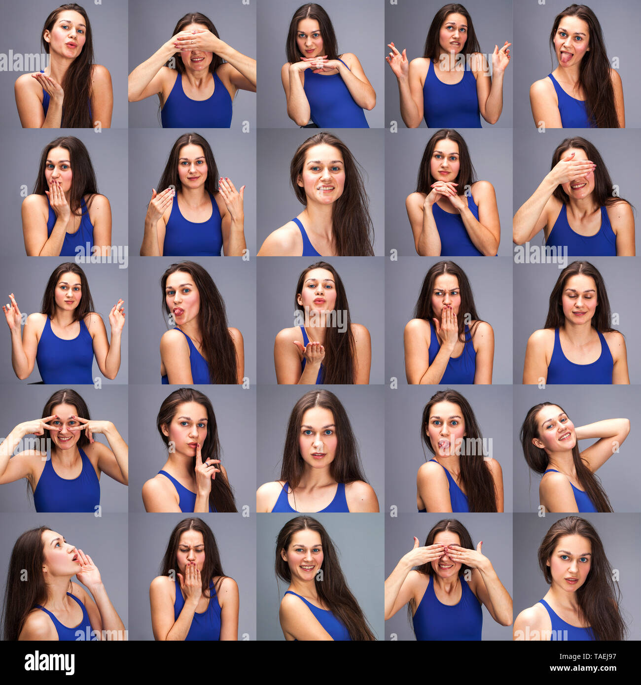 Human emotions collage hi-res stock photography and images - Alamy