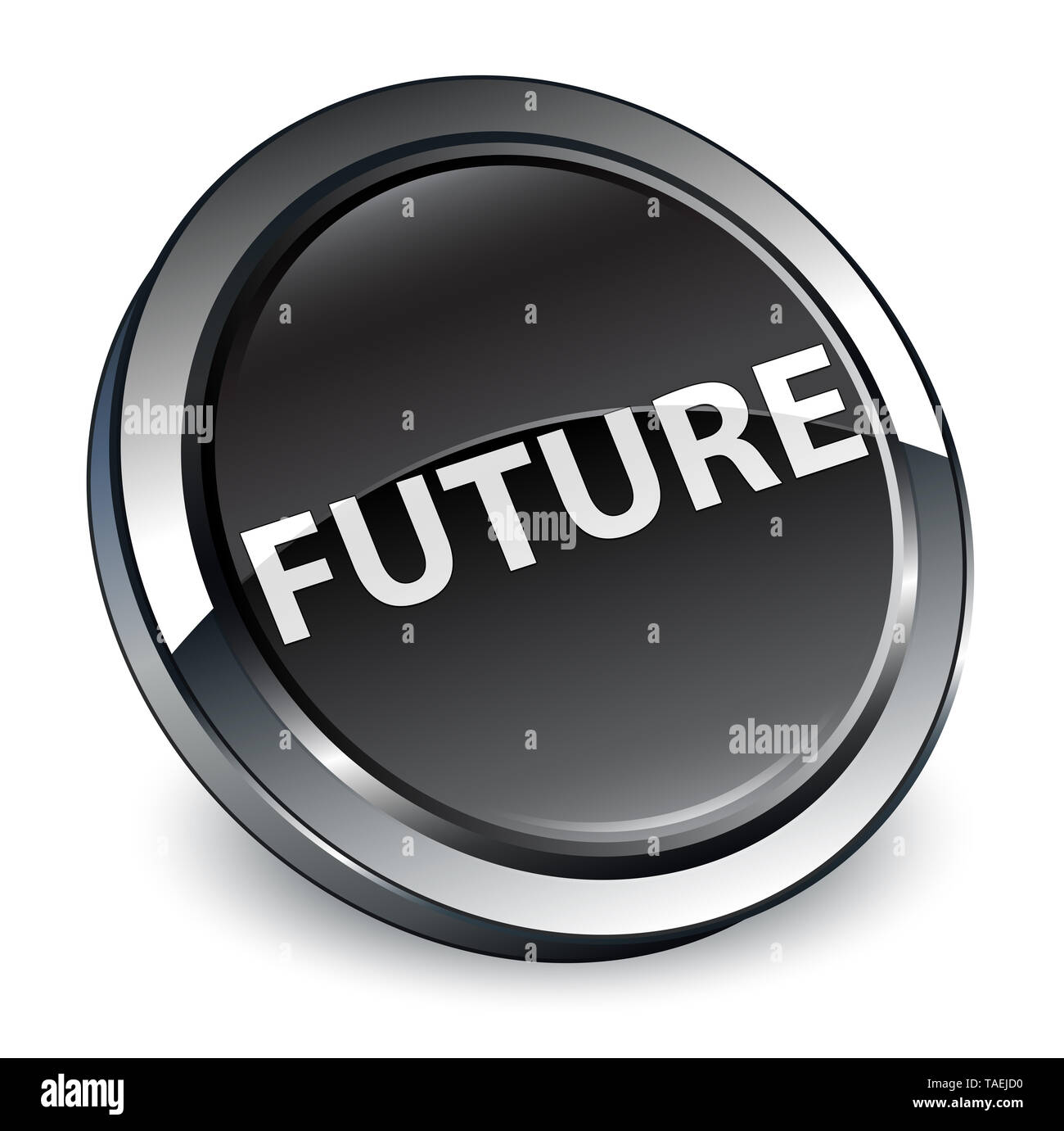 Future isolated on 3d black round button abstract illustration Stock ...