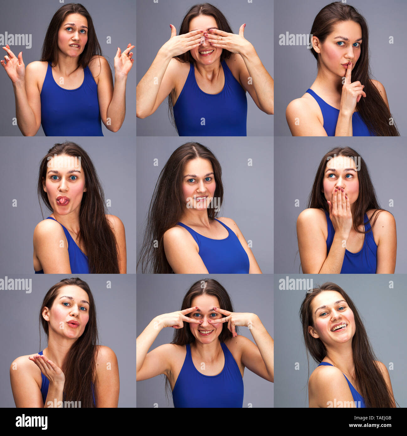 Human emotions collage hi-res stock photography and images - Alamy