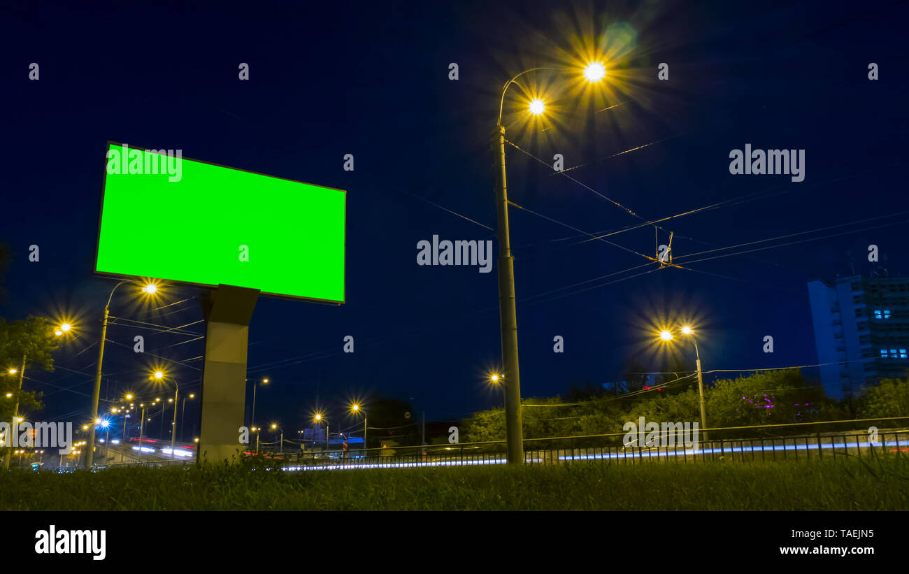 Billboard green screen on highway hi-res stock photography and images ...