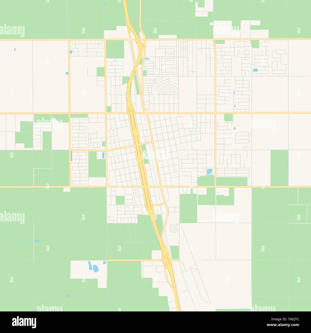 Empty vector map of Delano, California, United States of America ...