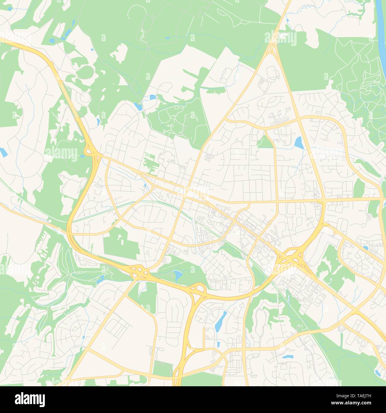 Empty vector map of Leesburg, Virginia, United States of America ...