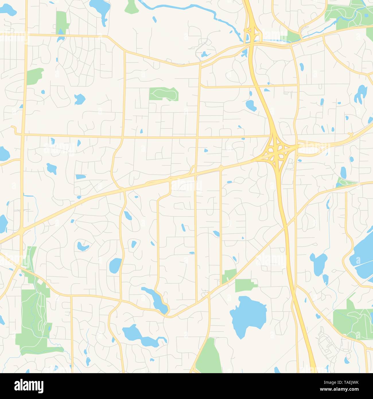 Empty vector map of Minnetonka, Minnesota, United States of America ...