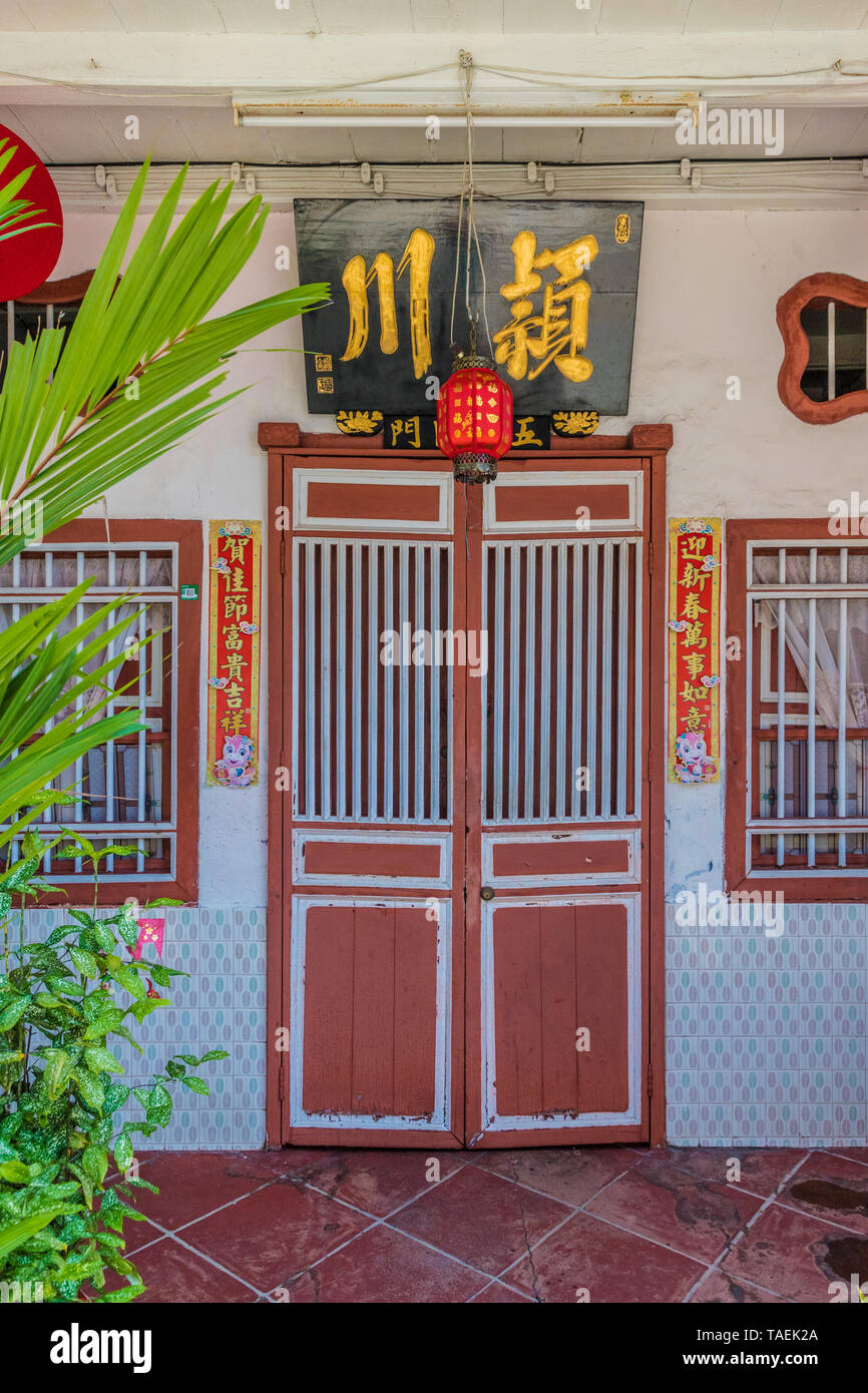 Traditional chinese shophouse architecture in George Town Malaysia ...
