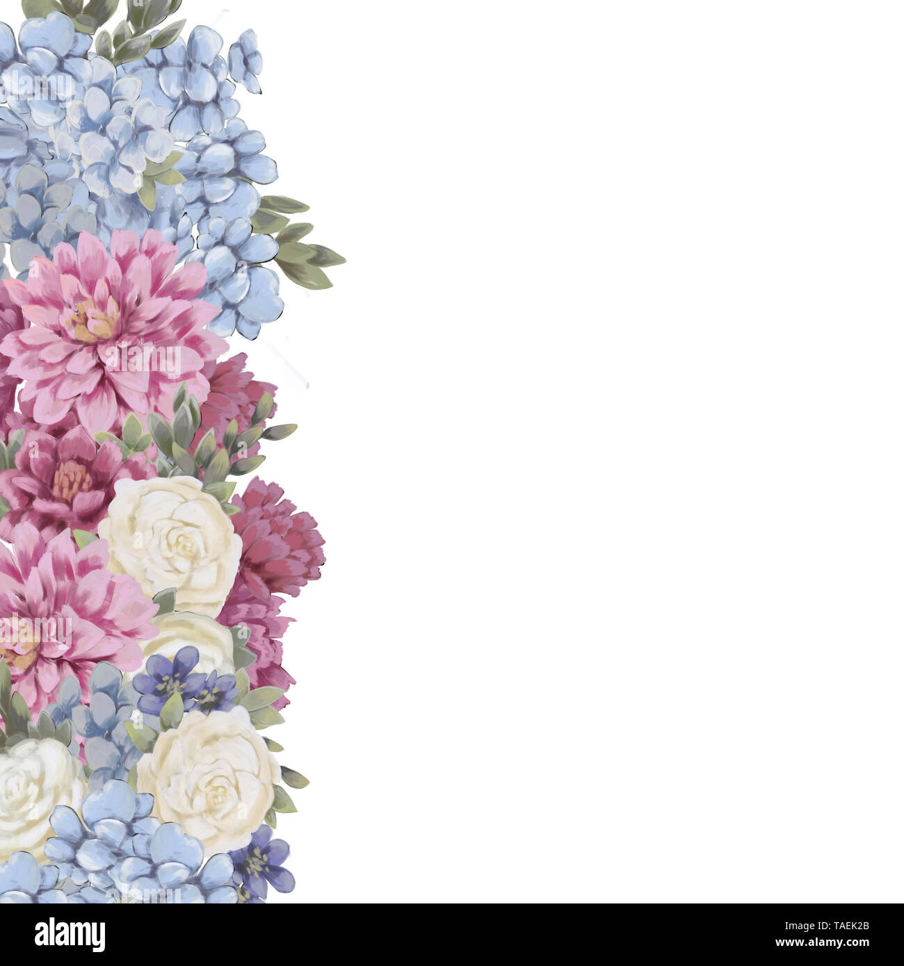 Floral border for design save the date cards, invitations, posters ...