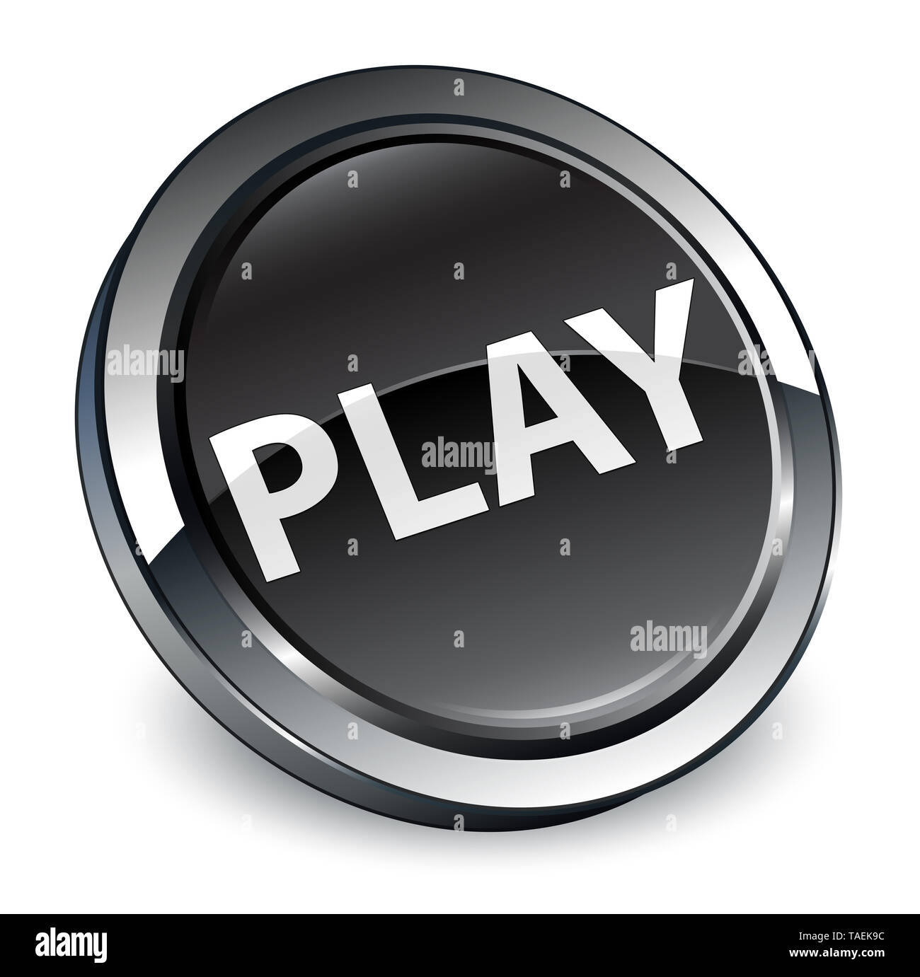 Round 3d play button play Cut Out Stock Images & Pictures - Alamy